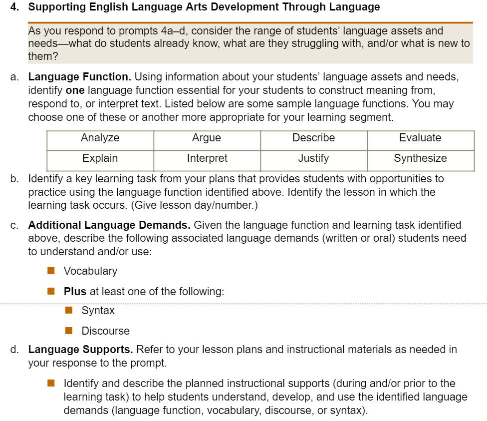 Language Demands – Ethical ELA