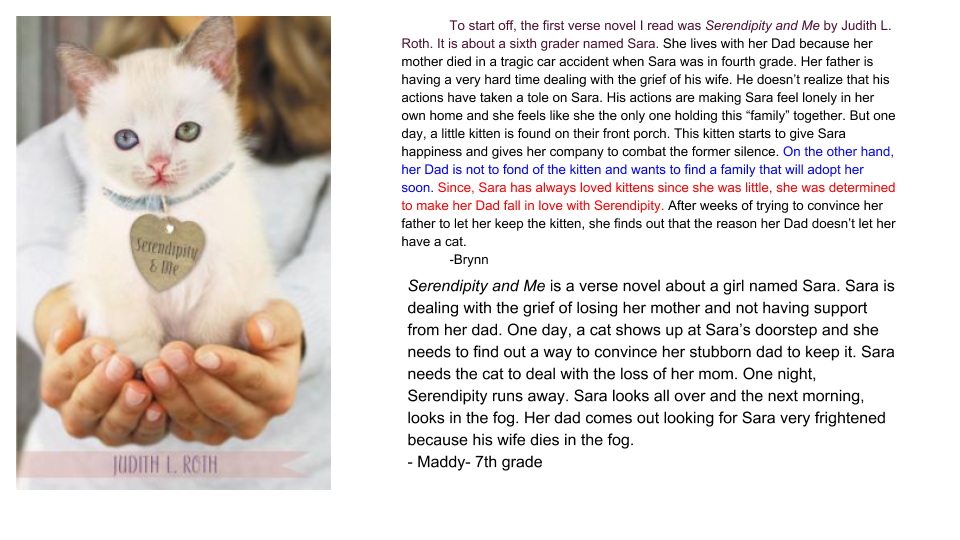 Junior High Students Offer Insight on Verse Novels: 50 books and ...